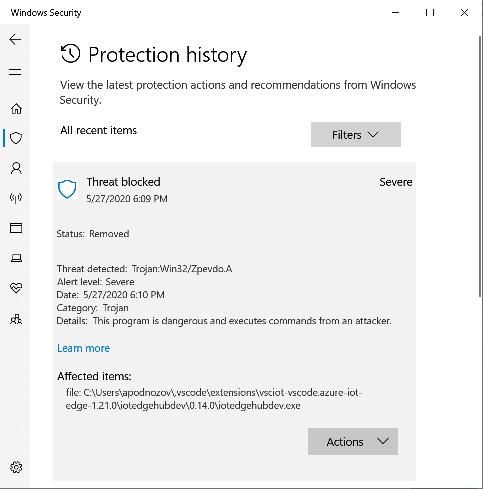 Trojan detected in one of the components · Issue #551 · microsoft ...