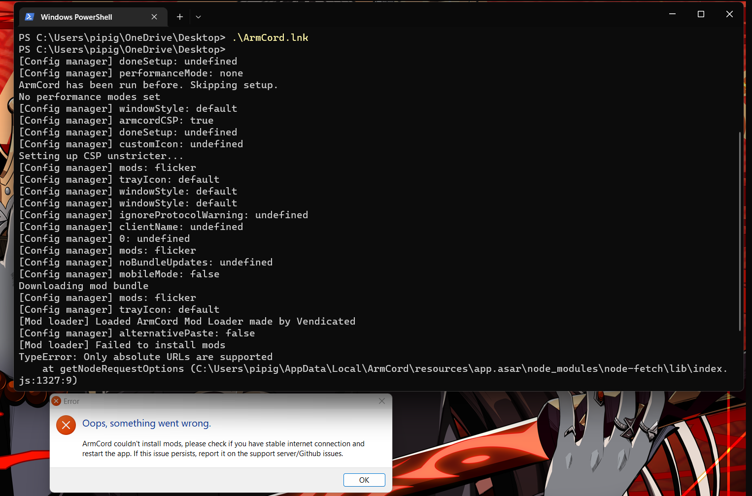 Armcord not being able to get mods · Issue #272 · Legcord/Legcord · GitHub