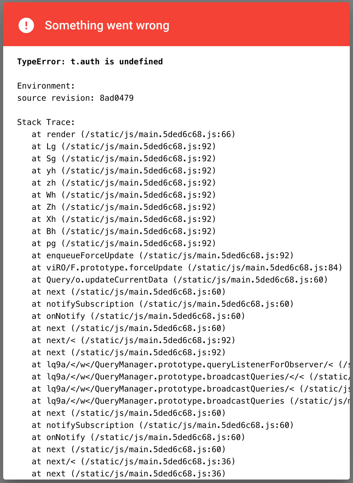 t.auth is undefined error when clicking "sign in" on session expiry ...