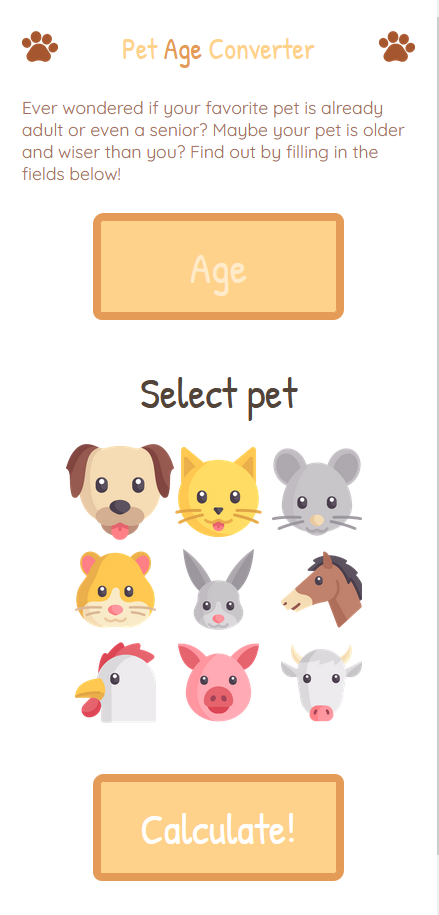 GitHub - lenndk14/pet-age-calculator