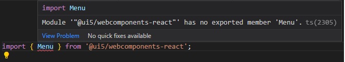 Menu Component Isnt Exported · Issue 3022 · Sapui5 Webcomponents React · Github