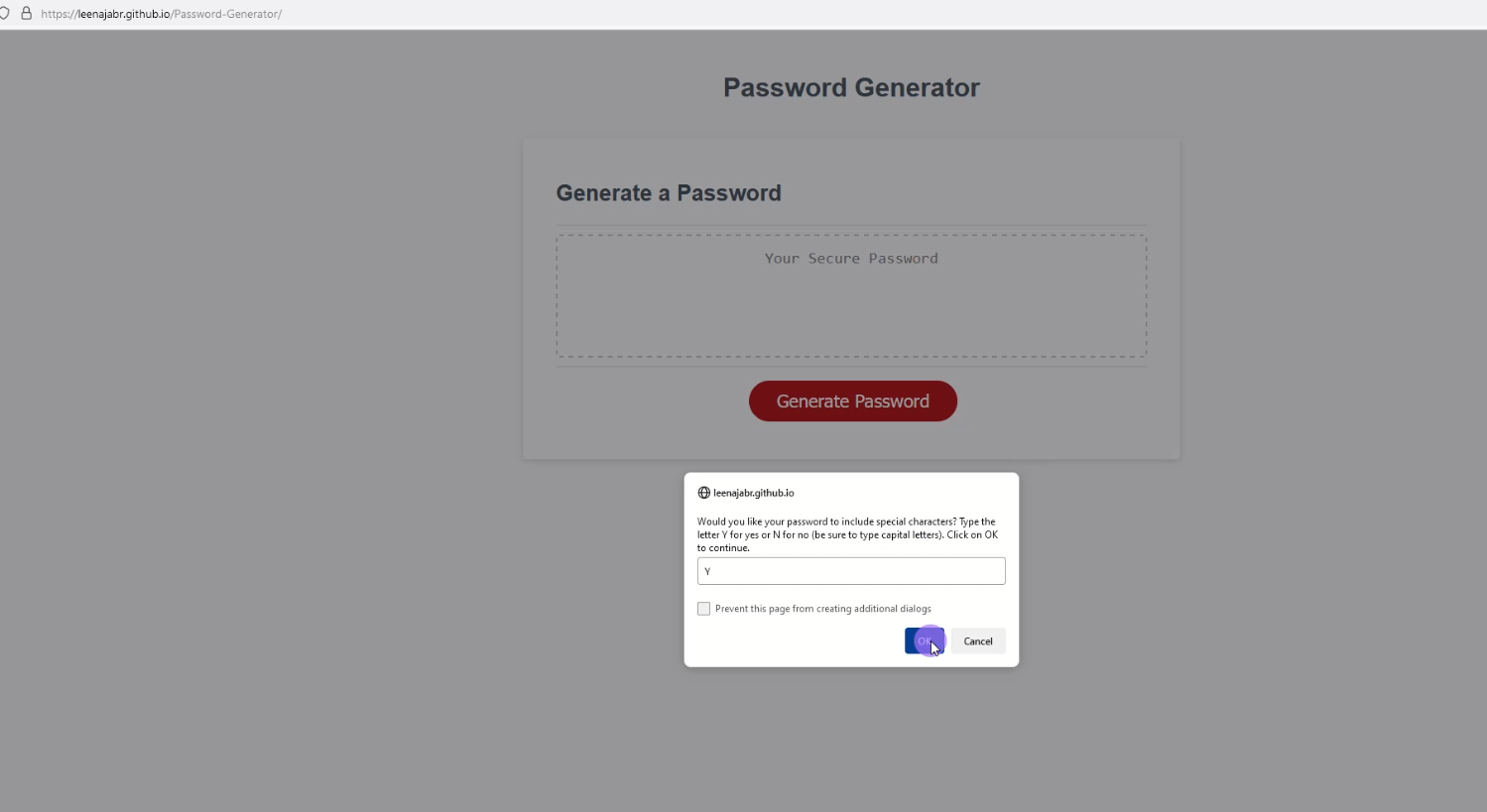 GitHub - LeenaJabr/Challenge-3-Password-Generator GitHub - LeenaJabr/Challenge-3-Password-Generator