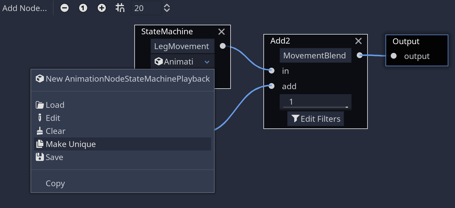 Animation Blend Tree Filters UI Is Broken · Issue #32920 · godotengine/godot · GitHub