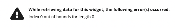 Dashboard Widgets Will Show `index 0 Out Of Bounds For Length 0` Error When Enabling Trend And