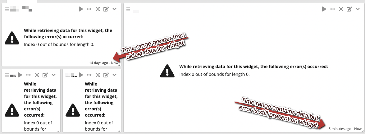 Dashboard Widgets will show `Index 0 out of bounds for length 0.` error ...
