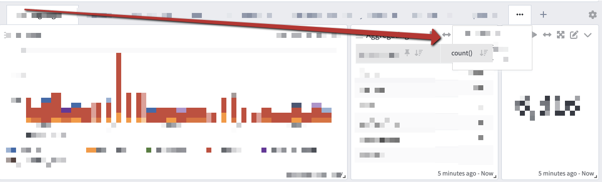 Menu opened via ellipses on Dashboard page (when there are to many tabs to fit) is covered by ...