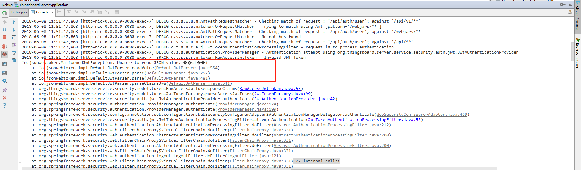 Invalid JWT Token · Issue #852 · thingsboard/thingsboard · GitHub