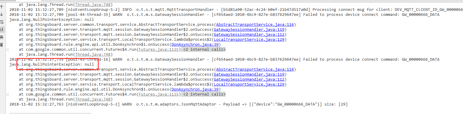 NullPointerException · Issue #1212 · thingsboard/thingsboard · GitHub