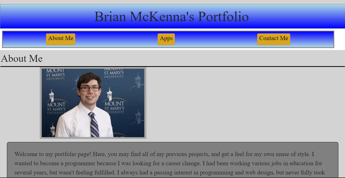 GitHub - brianmckennaman/brian-mckenna-portfolio: repo for second challenge assignment