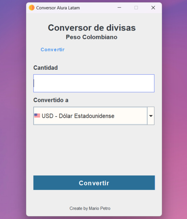 GitHub - LoLgic/ConversorMoneda-Alura_Challenge: Conversor de monedas, teniendo como moneda base ...