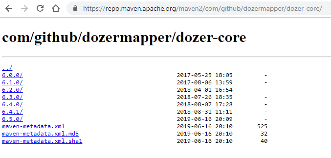 Deploy 6.5.1 on maven · Issue #812 · DozerMapper/dozer · GitHub