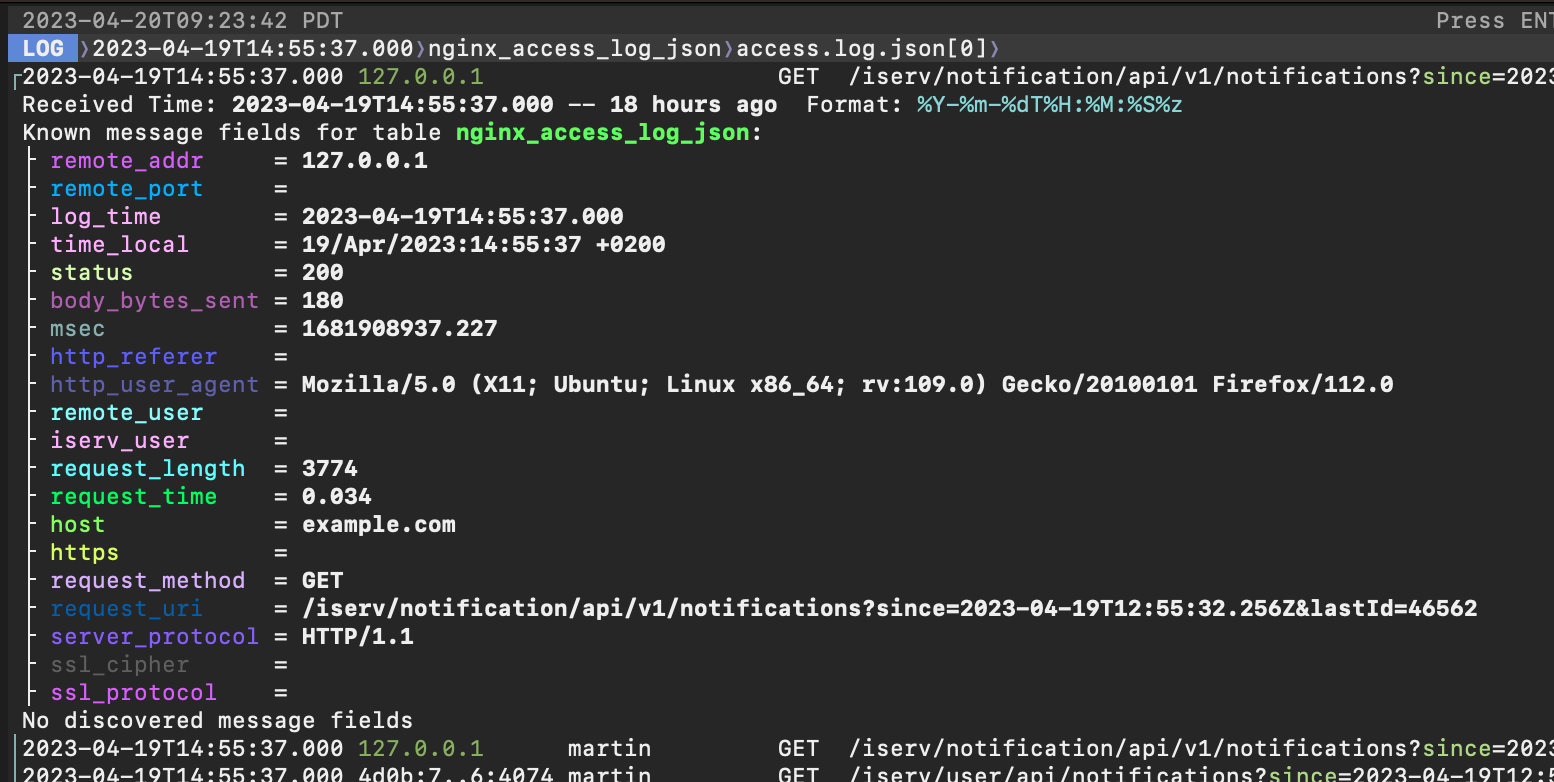 Ability to show show/hide/shorten/widen JSON columns with hotkeys · Issue #1146 · tstack/lnav ...