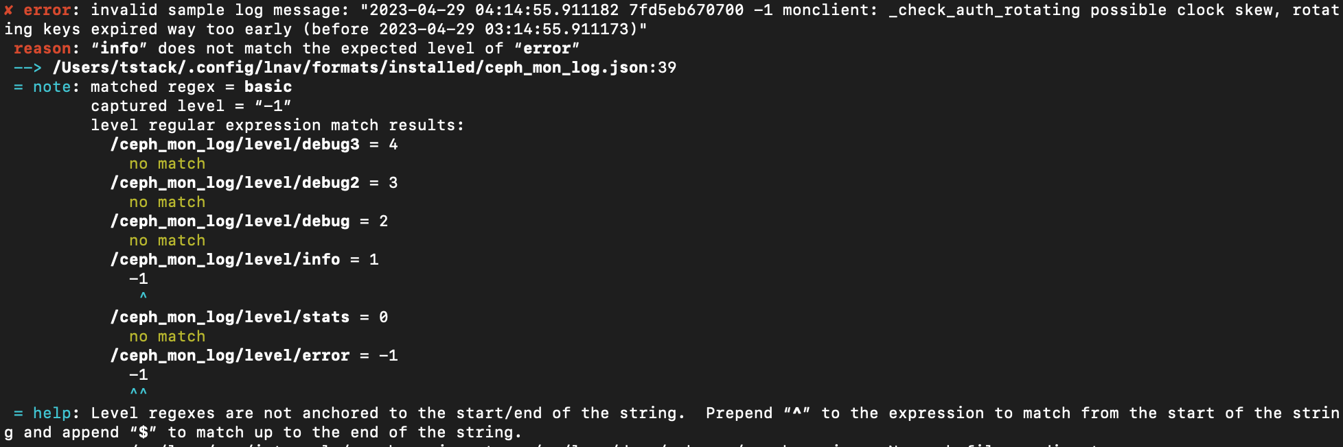 Level Pattern Matching Fails When Level Field Is An Integer · Issue 1153 · Tstacklnav · Github