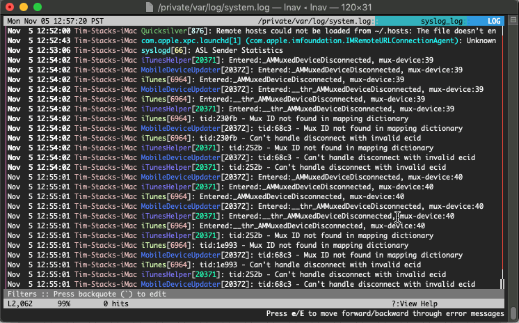 More commands for filter management · Issue #423 · tstack/lnav · GitHub