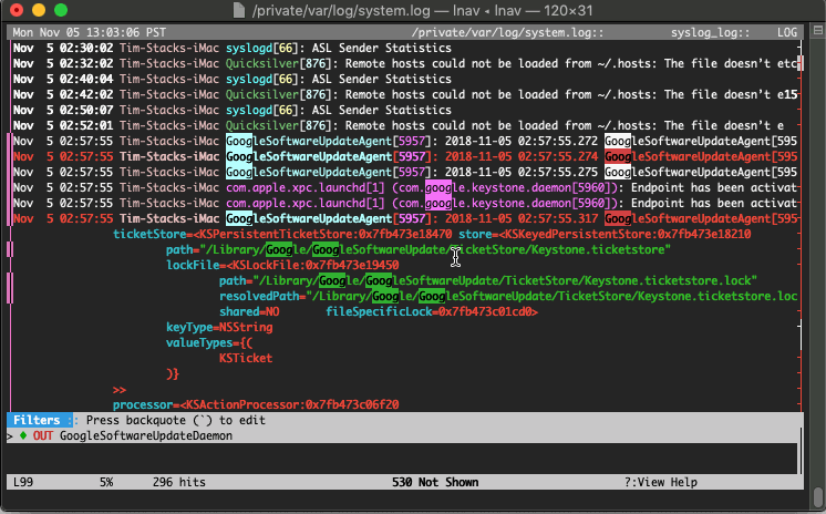 More commands for filter management · Issue #423 · tstack/lnav · GitHub