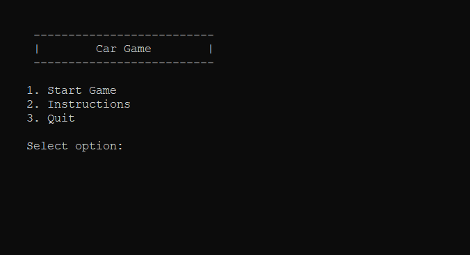 GitHub - zahidas/CarGame: This is the simple car game using c++ programming language