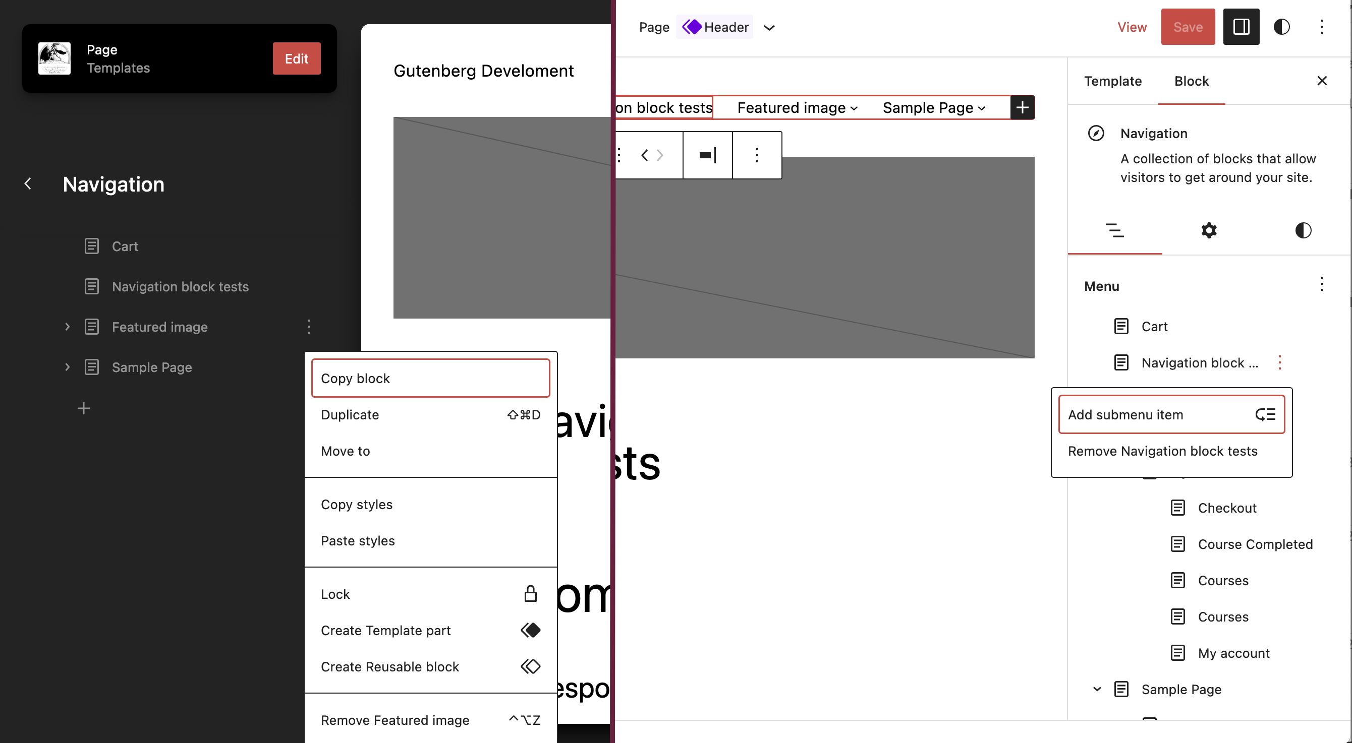 Some of the items in dot menu of browse's navigation don't work · Issue #47783 · WordPress ...