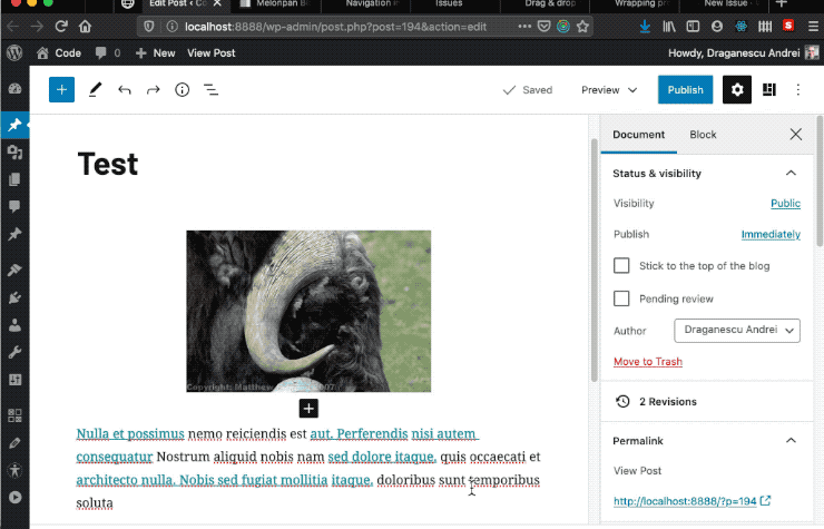 Can t Select Aligned Images Issue 21114 WordPress gutenberg GitHub