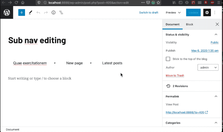 Visual and experience improvements to existing sub navigation flow · Issue #22087 · WordPress ...
