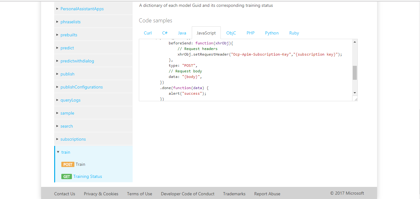 [LUIS] Programmatic API? · Issue #3083 · microsoft/botframework-sdk · GitHub