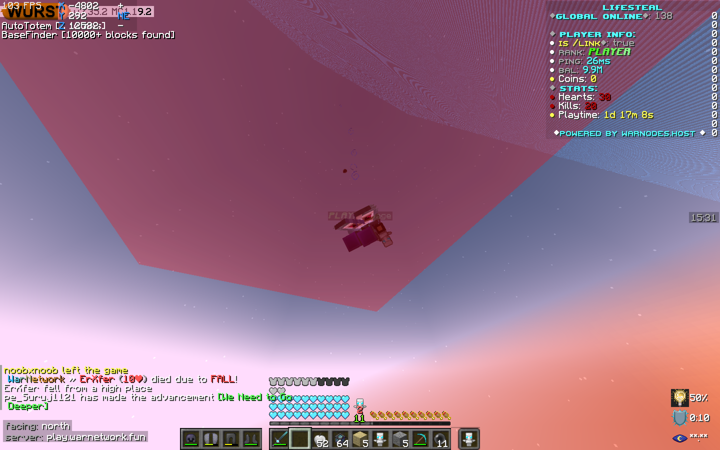 BaseFinder randomly highlighting 10k air blocks · Issue #903 · Wurst-Imperium/Wurst7 · GitHub