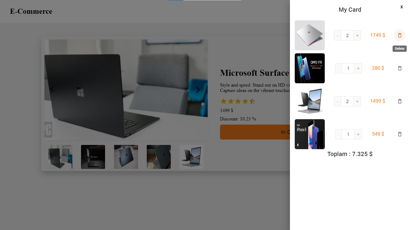 Github Sezgikoroglue Commerce React Typescript E Commercereacttypescript 