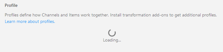 Endless spinner when no profile is found for channel · Issue #1534 · openhab/openhab-webui · GitHub