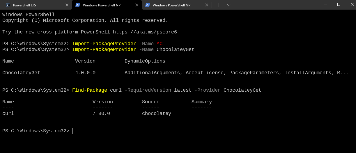 Find-Package : A parameter cannot be found that matches parameter name 'Provider'. · Issue #46 ...