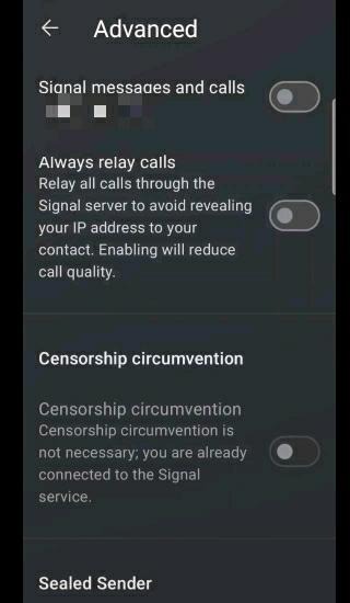 Incorrect toggle state when canceling out of the 'Disable Signal messages and calls' modal ...