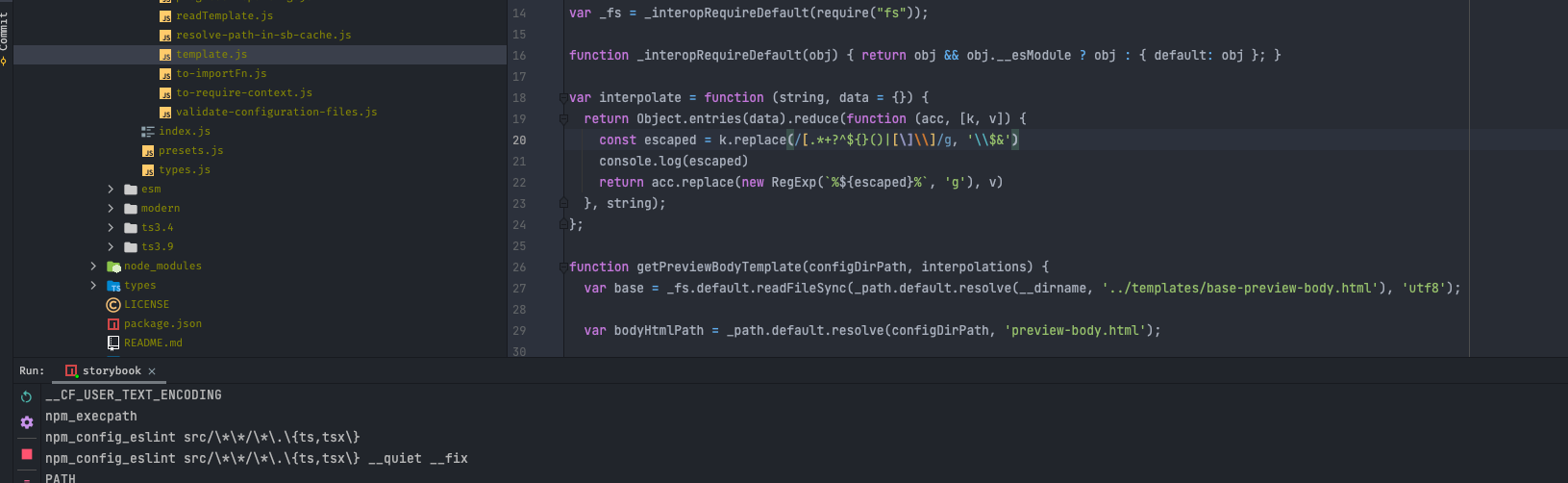 Fix Invalid Regexp Error Added String Escaping In Interpolate Function