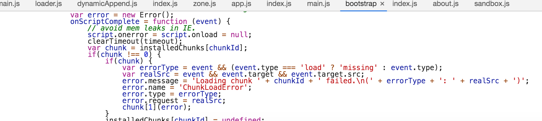 Get load chunk error when switching applications, if the JS resources of asynchronous route are ...