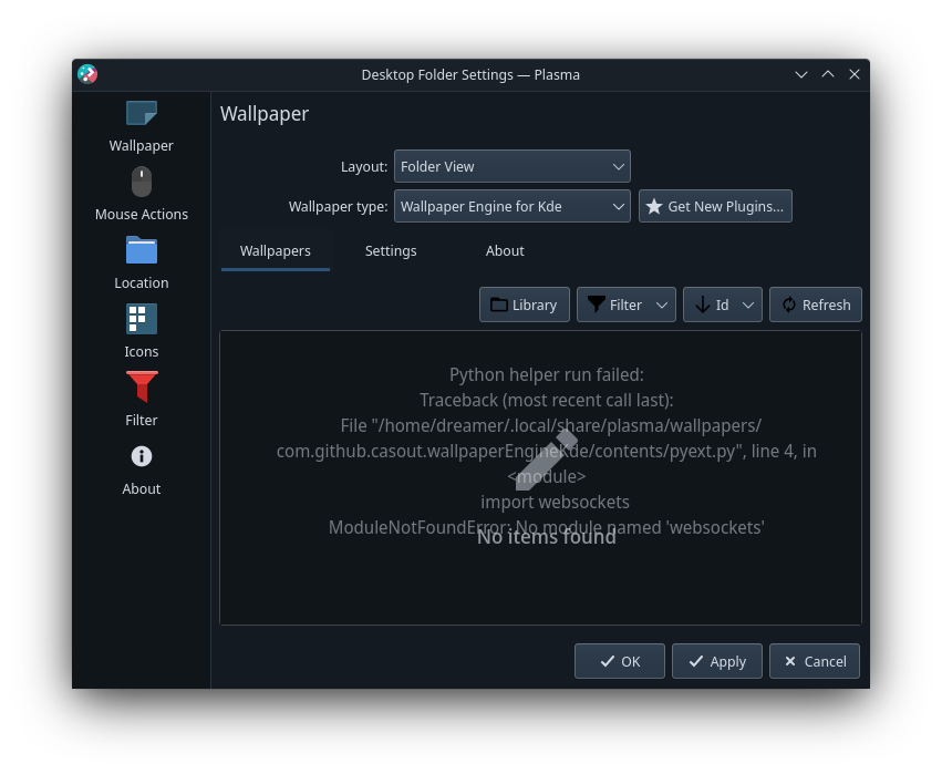 Not working · Issue #187 · catsout/wallpaper-engine-kde-plugin · GitHub