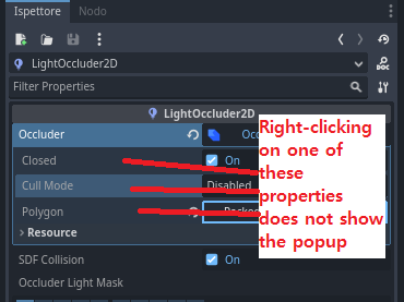 Right-click on property elements of an array does not pop the property menu in the inspector ...
