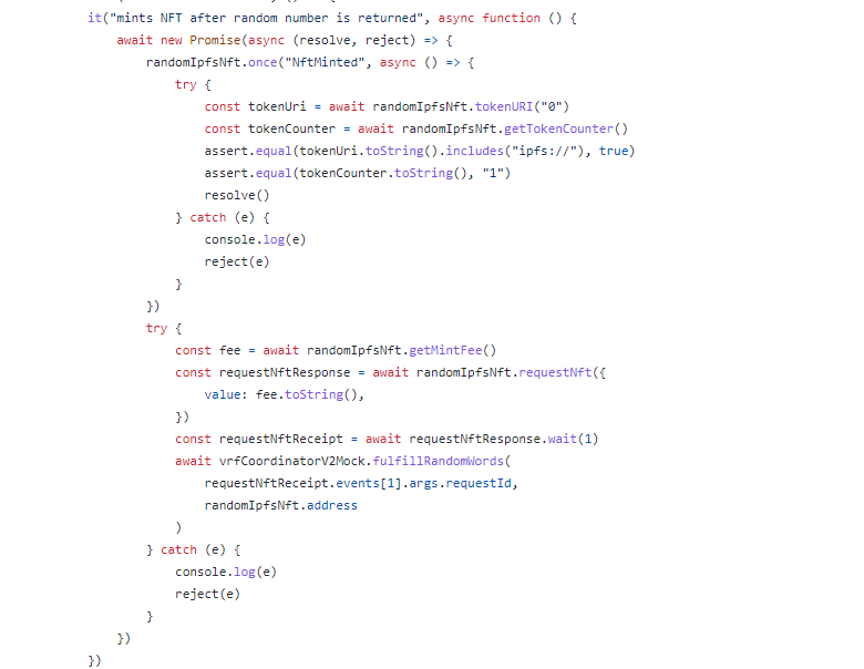 Question Related Unit Test Of Randomipfsnft · Smartcontractkit Full Blockchain Solidity Course