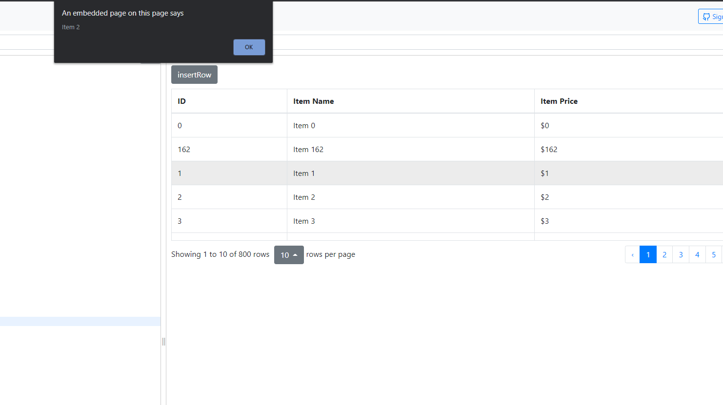 Server Side - Row insertion followed by cell/row click returns the next ...