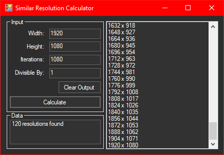 GitHub - WarpZephyr/Similar-Resolution-Calculator: This calculator ...