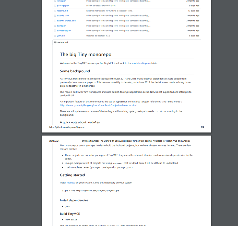 show content in different pages · Issue #5090 · tinymce/tinymce · GitHub