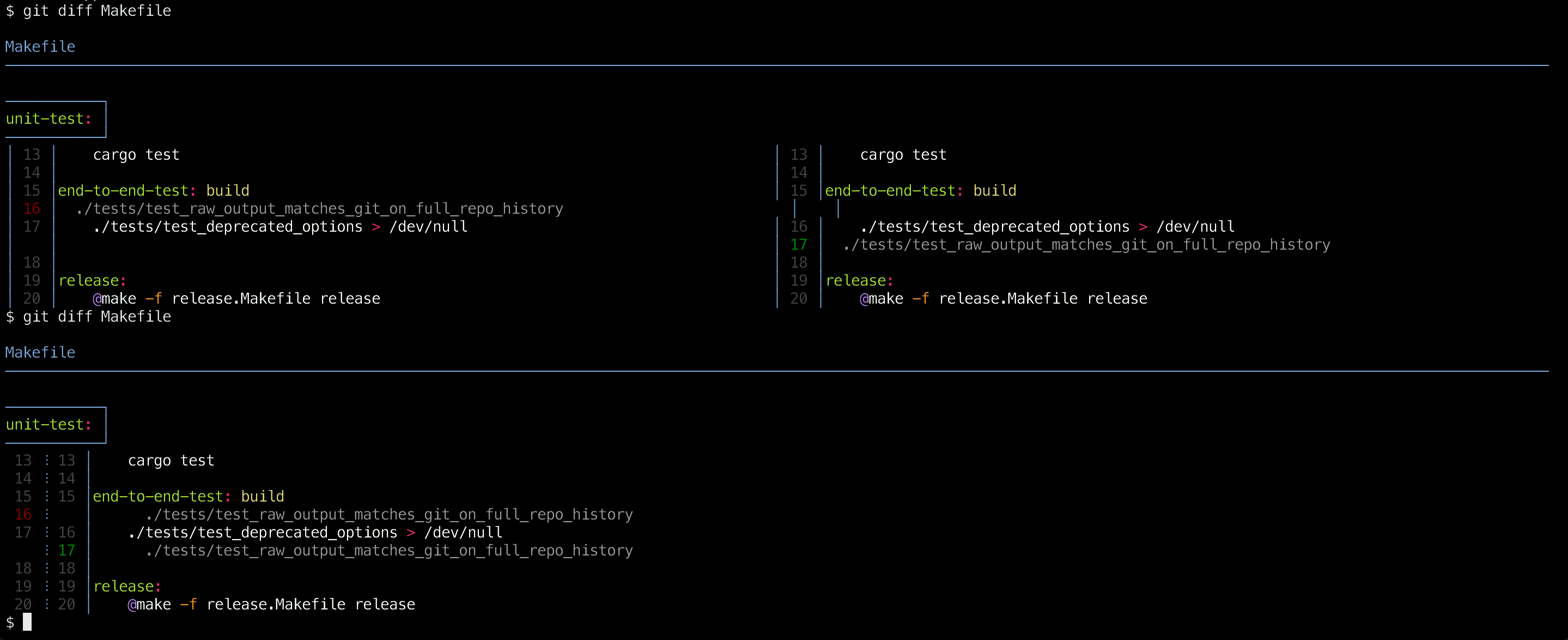 🐛 Tabs displayed incorrectly under `git diff color-moved` · Issue #280 · dandavison/delta · GitHub