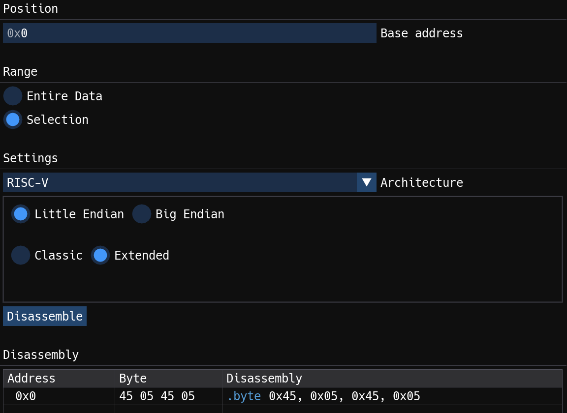 Bug Risc V Missing From Disassembler Issue 1010 Werwolv Imhex