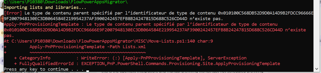 Error parsing EntityName on app screen / PS error in log Current site is not a tenant ...
