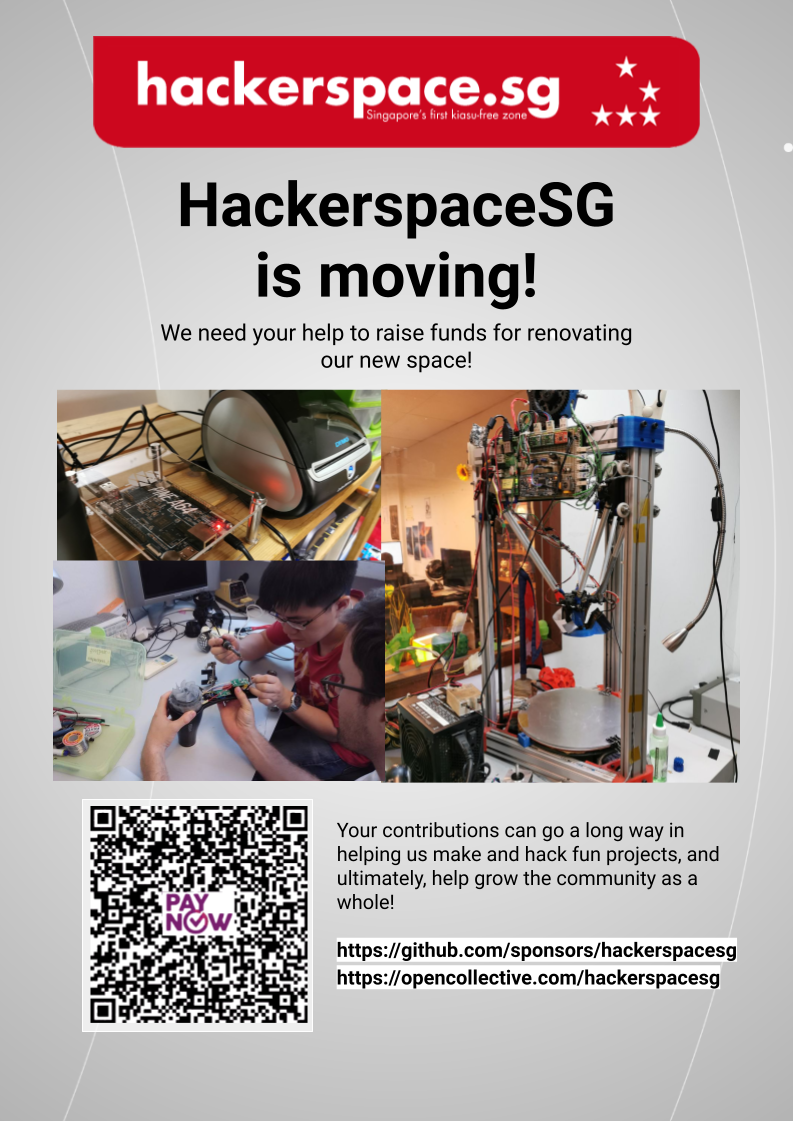 Raising of funds for HSG renovations · Issue #3 · hackerspacesg/admin · GitHub