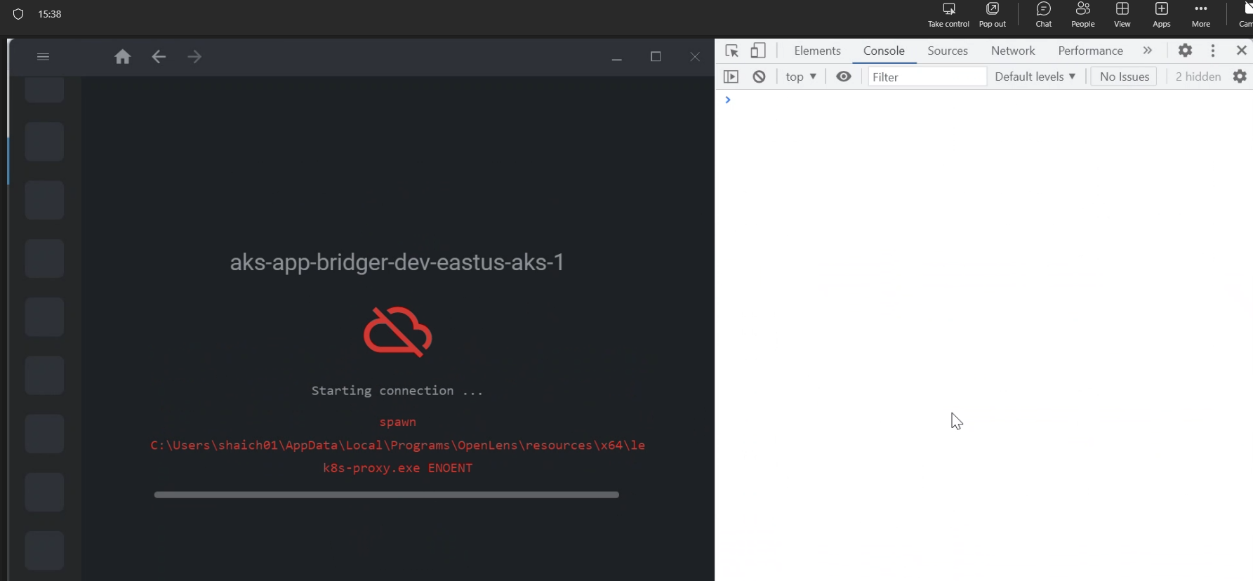 Failed To Start Connection Error Failed To Retrieve Port From Stream · Issue 7087 · Lensapp