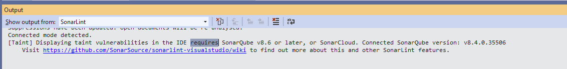 Display a user friendly message when Taint Vulnerabilities are not available in the given SQ ...