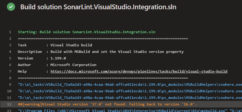 [Infra] Change CI build agent to use VS2022 · Issue #3184 · SonarSource/sonarlint-visualstudio ...