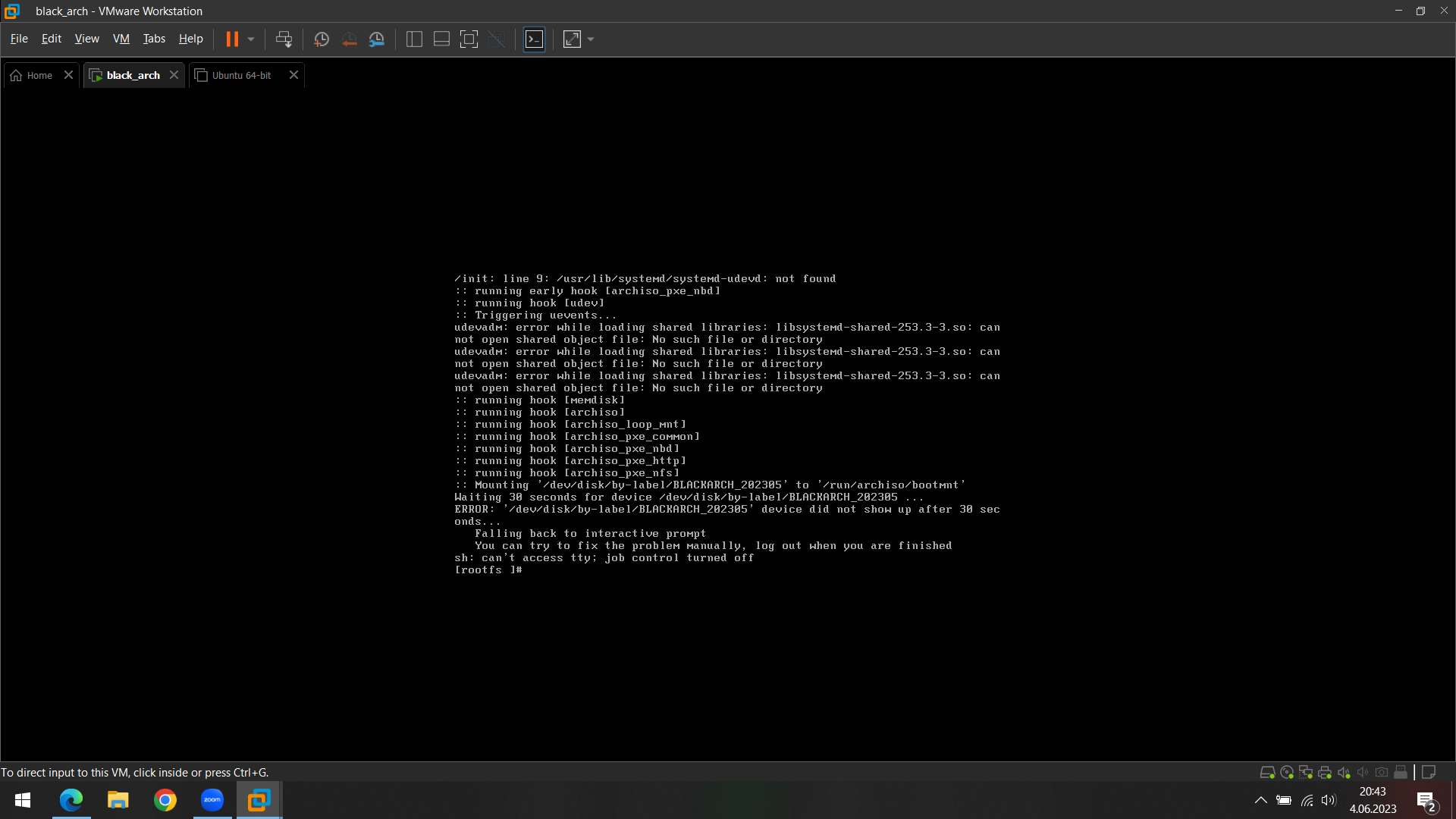ı couldn't open blackarch on vmware · Issue #50 · BlackArch/blackarch-iso · GitHub