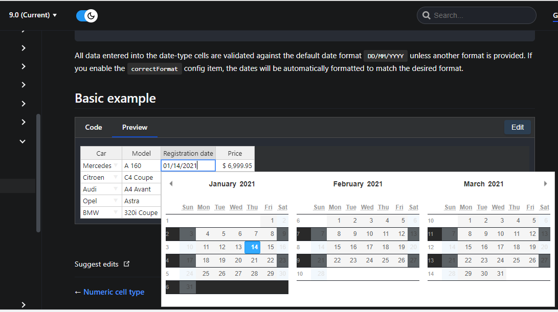 New docs: Dark mode changes the color of some elements within the datepicker · Issue #8318 ...