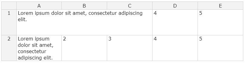 The minimum height of a row containing merged cells is calculated ...