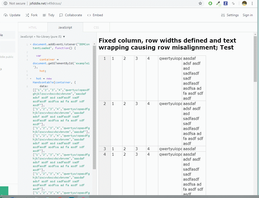 Row Header becomes increasingly misaligned with rows they represent when autoRowSize:true and ...