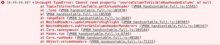 Freezing columns do not work with nestedHeaders · Issue #6001 · handsontable/handsontable · GitHub
