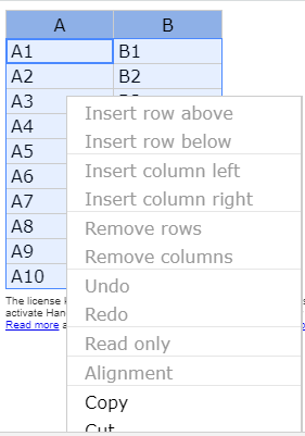 Inconsistency with context menu 'Remove columns' option · Issue #6327 · handsontable ...